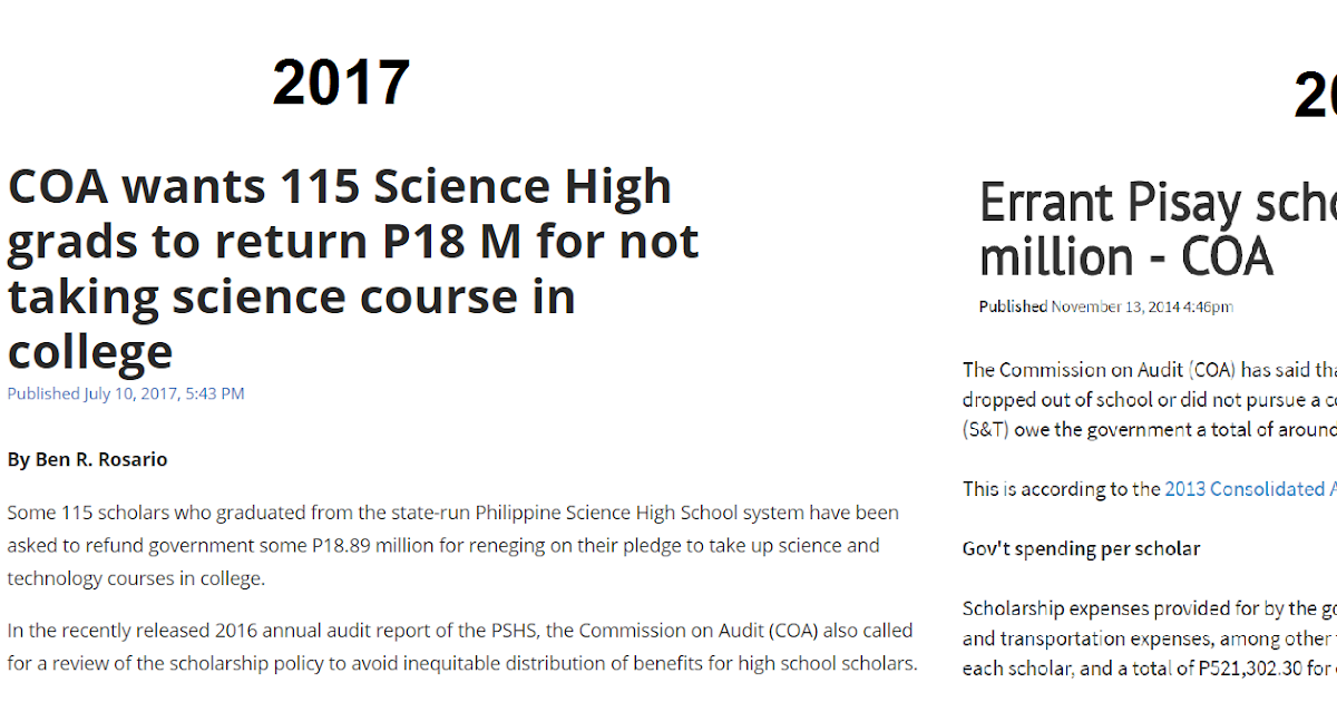 "Errant Science Scholars in the Philippines"