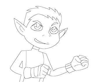 #7 Beast Boy Coloring Page