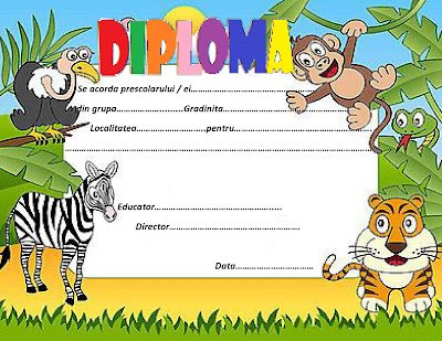 Cele mai frumoase MODELE de DIPLOME pentru copiii de gradinita :: Fise ...