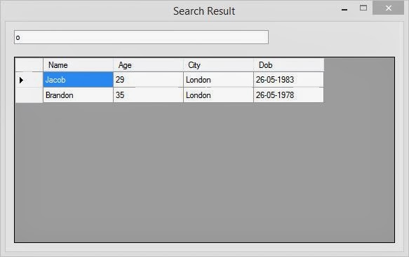 How to Provide Search Feature in DataGridView: Windows Forms