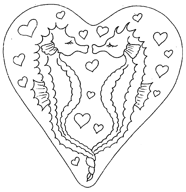 fisa caluti de mare cal de mare colorat ~ Desene Imagini de colorat