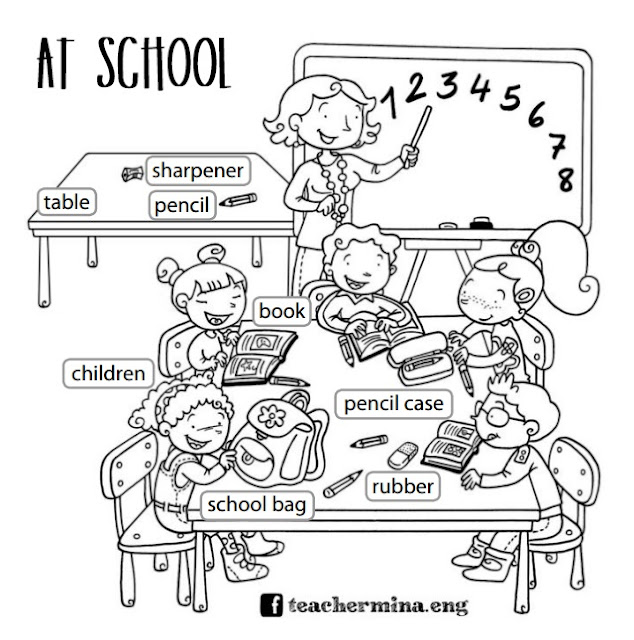Teachermina: at school + activity