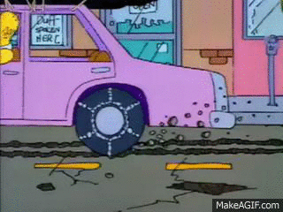 Woohoo! Look at that pavement fly! : TheSimpsons