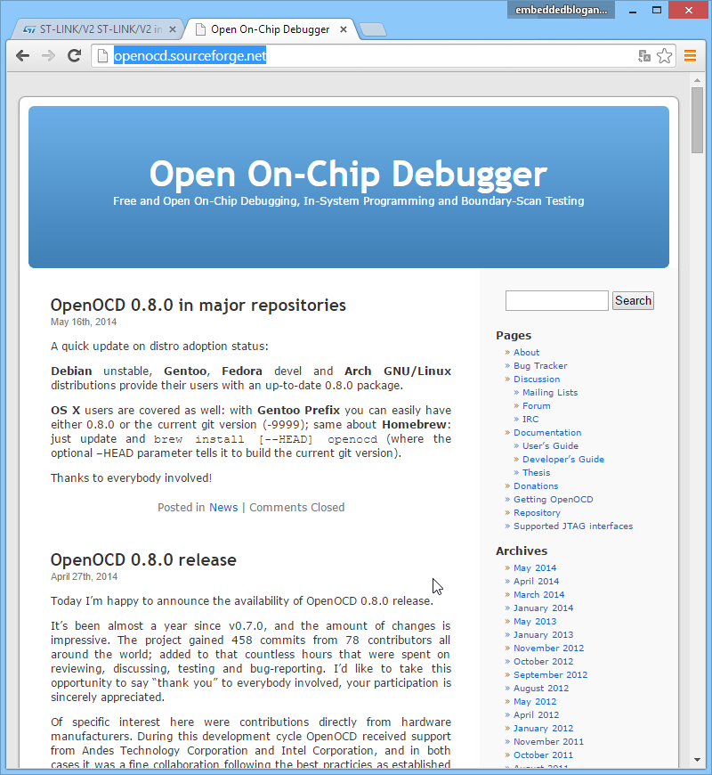 embedded: ST-Link und OpenOCD installieren
