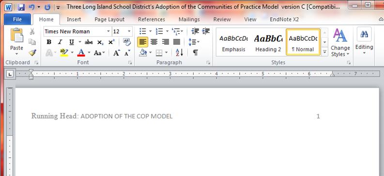 APA Formatting: Create a Running Header