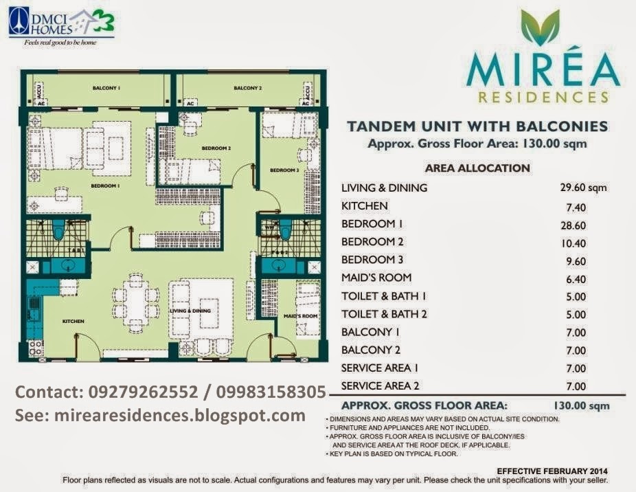Unit Layout and Price Range ~ Mirea Residences by DMCI Homes
