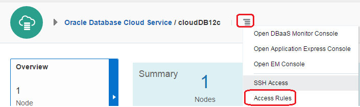 Soa Cloud Enable Outside Access To Oracle Database Cloud Service Instance Oracle Fusion