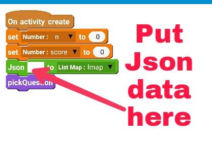 Create a simple quiz app using Json in Sketchware - SKETCHWERE CODE
