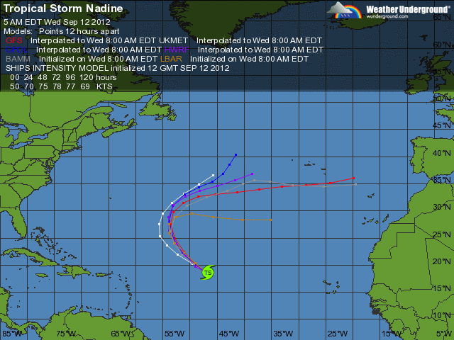 Hurricane Harbor: Beautiful Tropical Storm Nadine