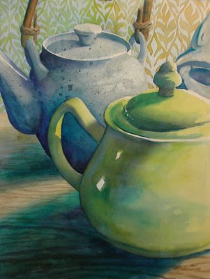 Linda's Art Journal: Completed Teapots