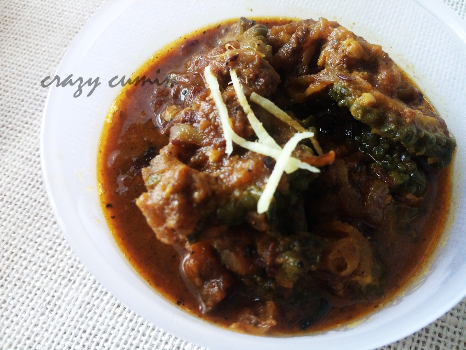 Crazy Cumin: Spicy Karela Curry / Bitter Gourd Curry