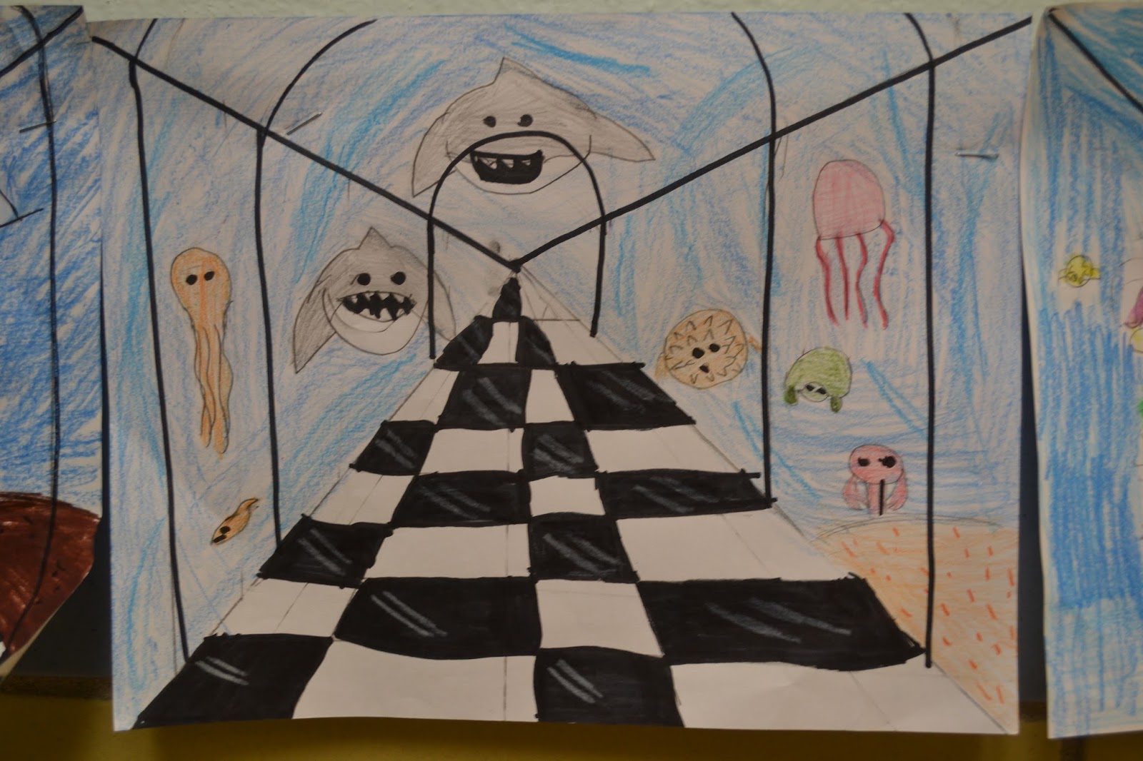 Boulevard Art Class: 5: One Point Perspective Aquariums