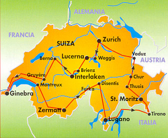 Suiza: ubicación de suiza, Suiza en el Atlas del mundo: información ...