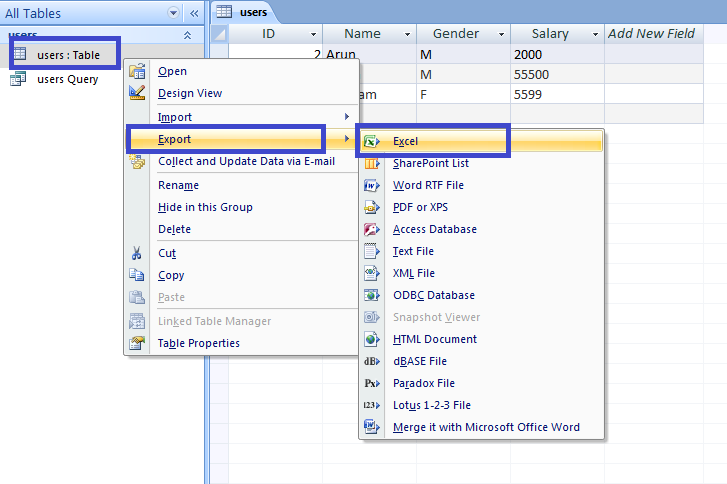 Export MS Access to MySQL with SnapShots | Web Technology Experts Notes