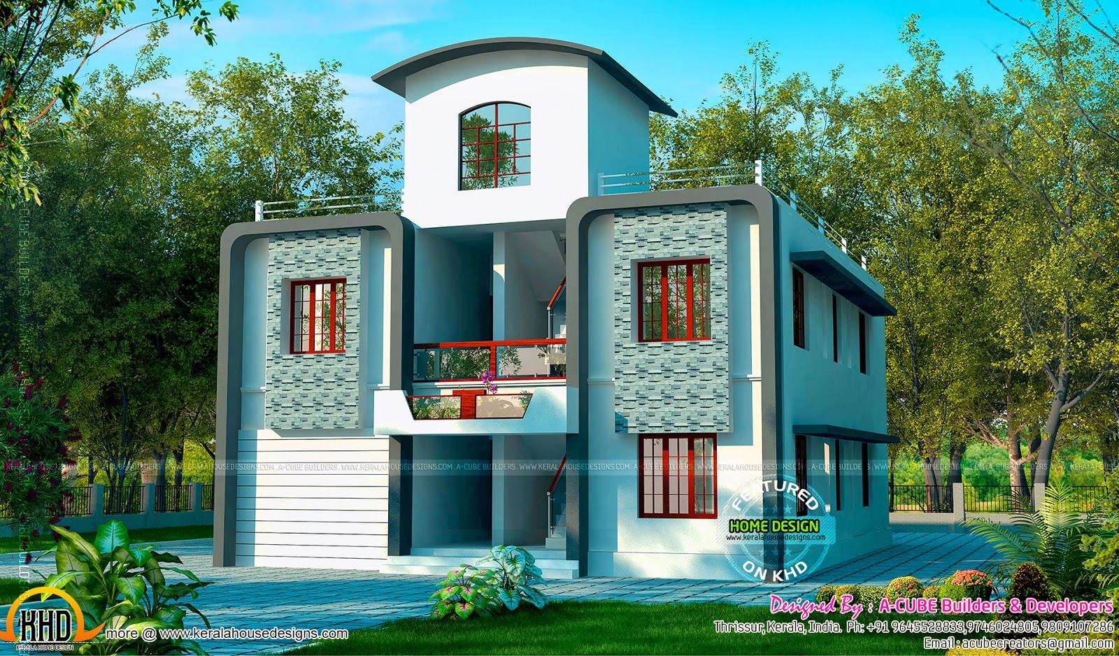 3059 square feet luxury villa | keralahousedesigns