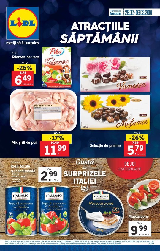 CATALOGUL LIDL 25 februarie - 3 martie 2019. Brosura LIDL Saptamana ...