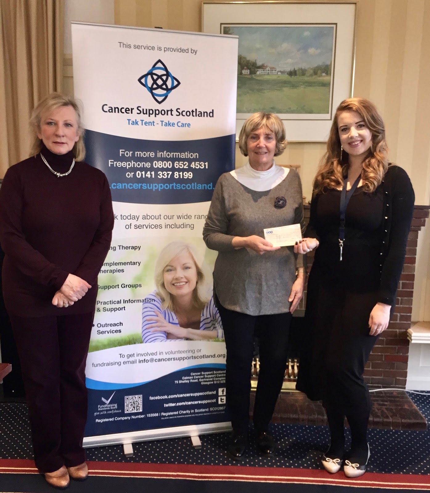 £700 Cheque Presented to Cancer Support Scotland - Douglas Park Golf Club