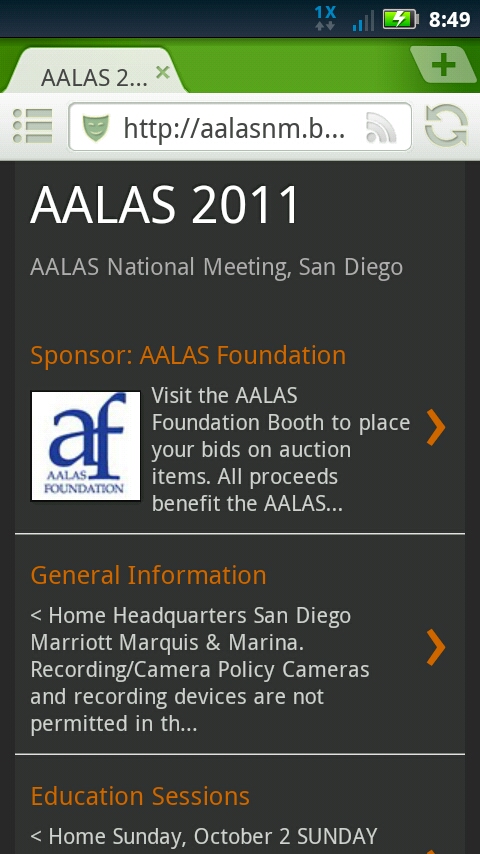 AALAS: Try the AALAS Mobile Website for the National Meeting