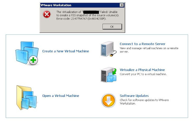 Jay-Jay: VMWare Workstation 10 "Unable to create a VSS snapshot of the source volume(s). Error ...