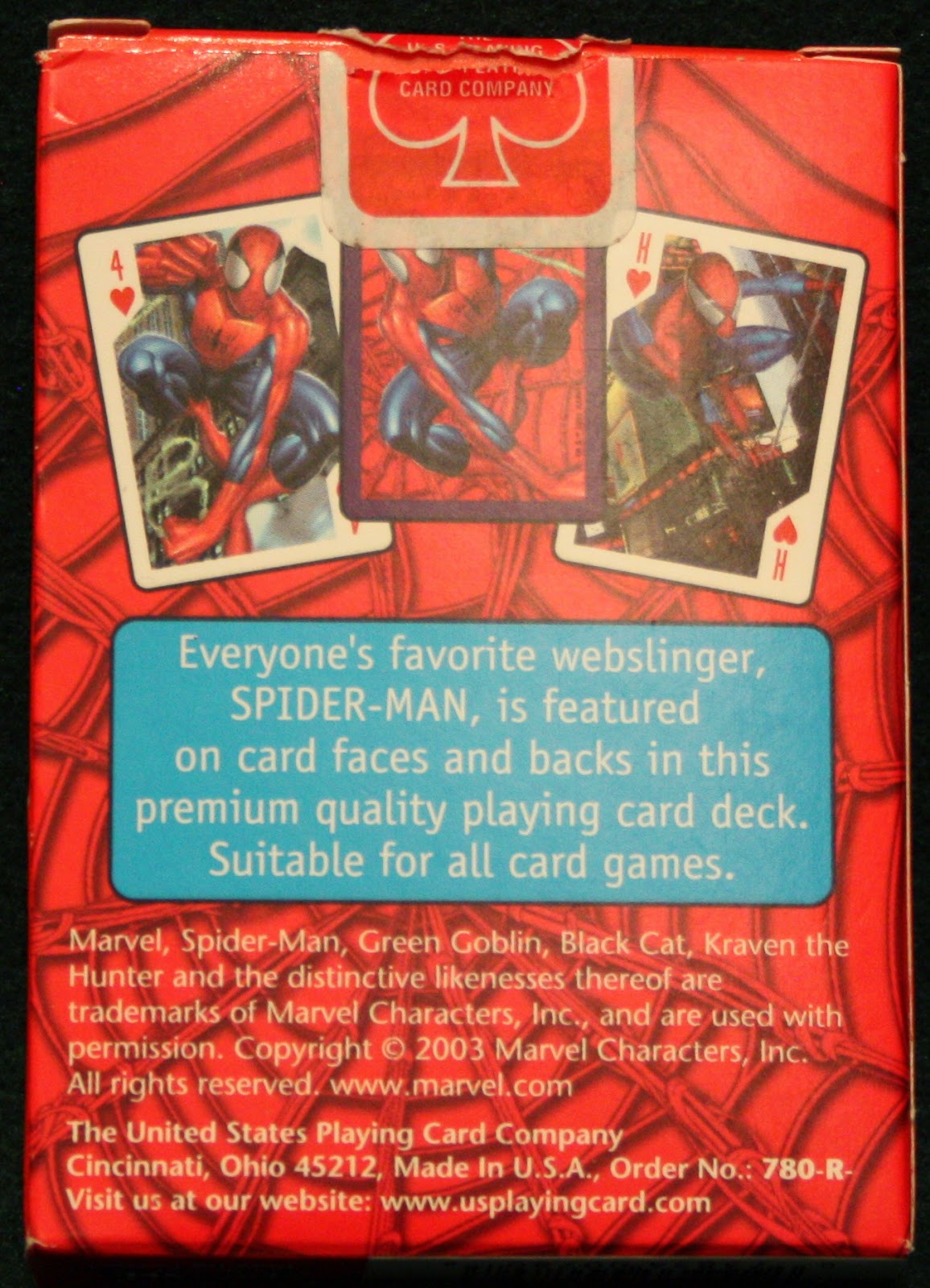 Cartas de Superheroes: SPIDERMAN PLAYING CARDS