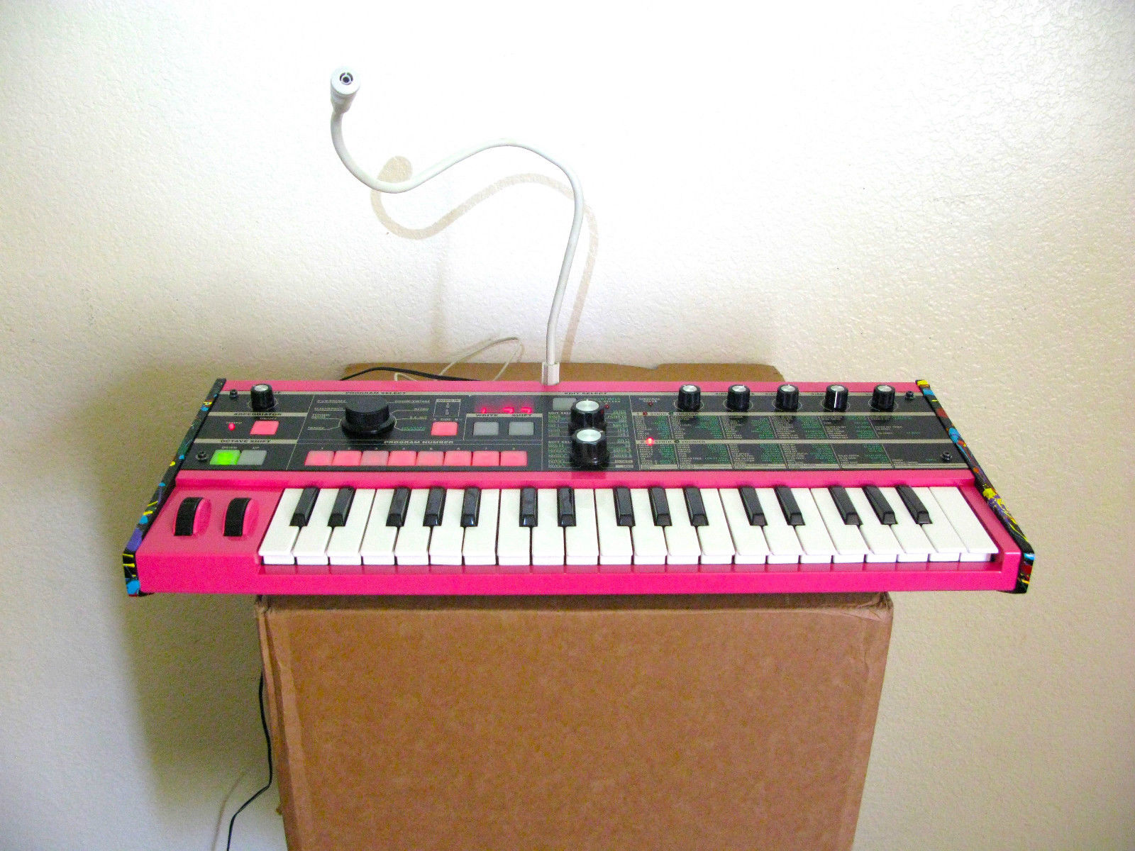 MATRIXSYNTH: Radical Custom Hot Pink Jackson Pollock KORG MicroKORG