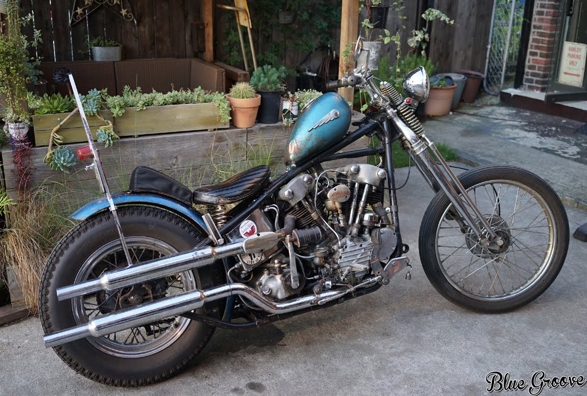 BLUE GROOVE SHOP BLOG: - SOLD - 45` Knucklehead chopper `BLUE ANGEL`