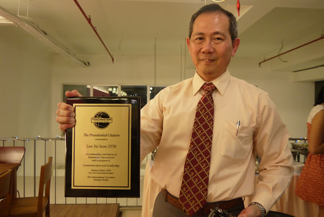D'Utama Advanced Toastmasters Club: Low Yat Seow DTM is the ...