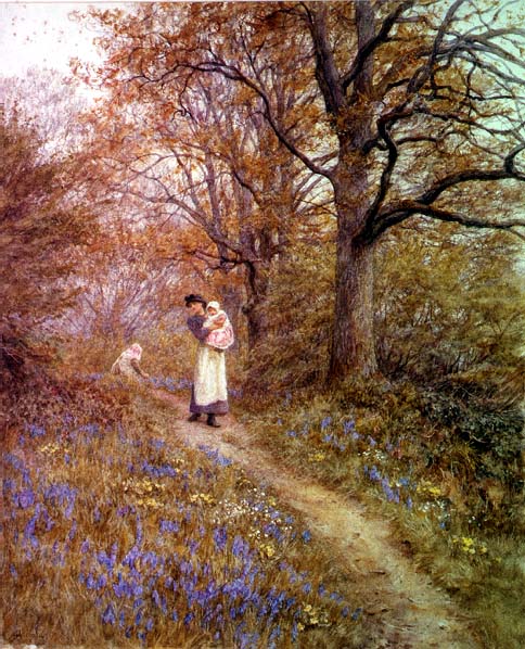 British Art: Helen Allingham - Bluebells