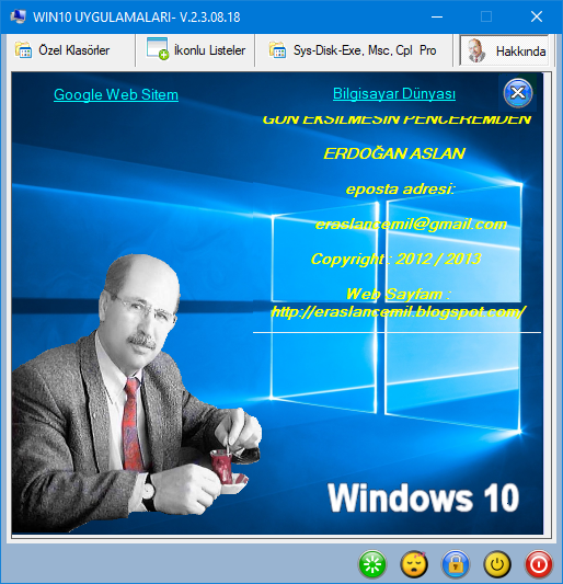 VB.NET KOD ÖRNEKLERİ : WİNDOWS 10 AYARLARI
