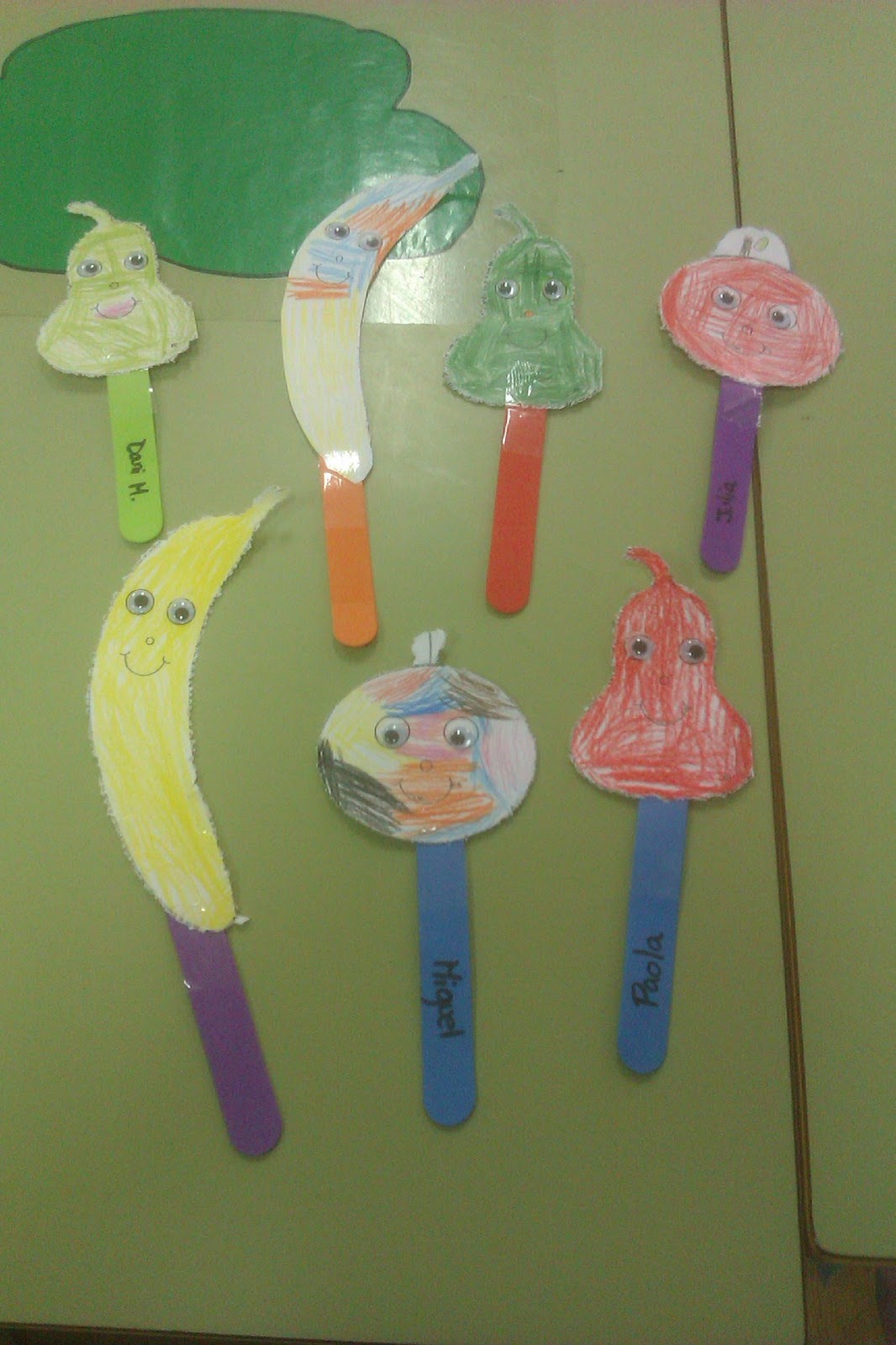 Teaching english: Our puppets of fruit