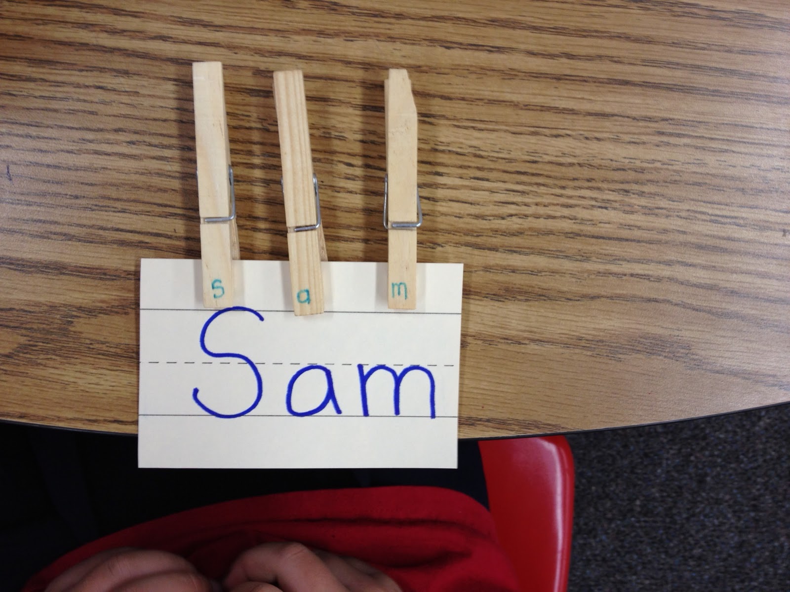 Clothes Pin Letters - Apples & ABC's