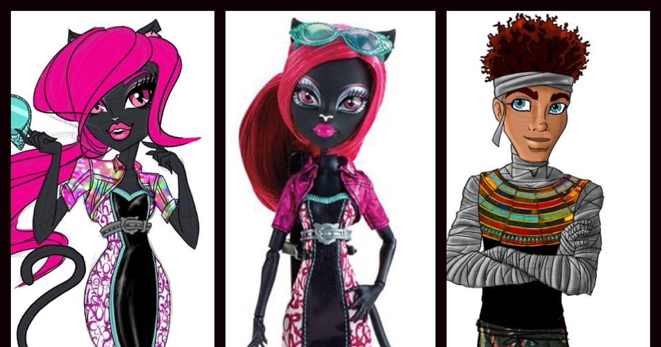 Monster High-Pretty : Curiosidad del diseño de Catty Noir y Pharaoh Monstruo York