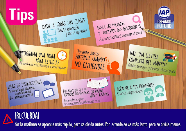 ¡Tips de estudio! : ¡Tips de estudio!