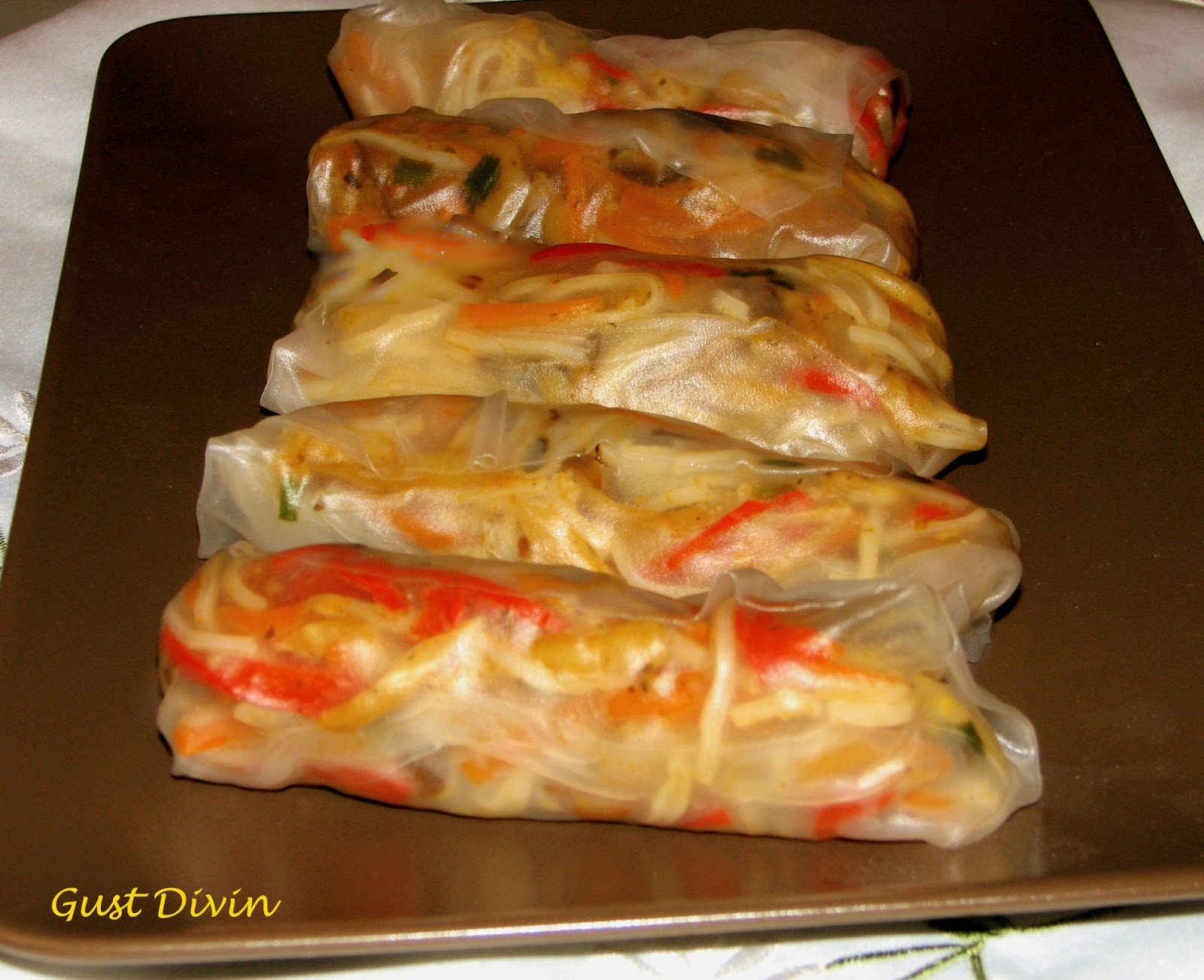 .: Pachetele cu legume in foi de orez ( Spring Rolls )