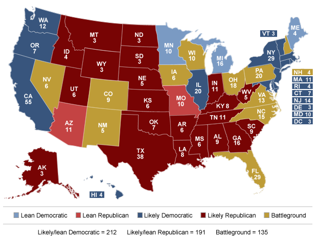 Electorial Map Of The United States - United States Map