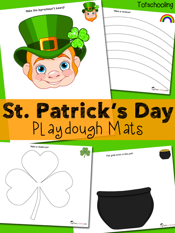 St. Patrick's Day Playdough Mats | Totschooling - Toddler, Preschool ...