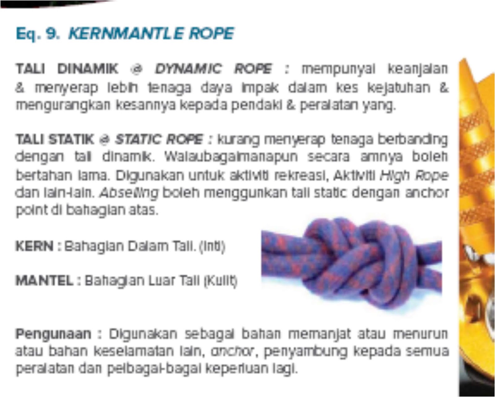 ABSEILING - TALI TINGGI