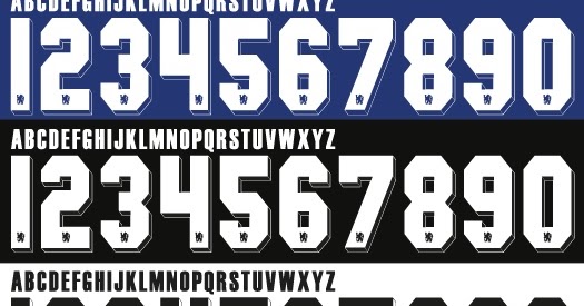 FONT FOOTBALL: Font Vector Chelsea UCL 2010 2011 2012 kit