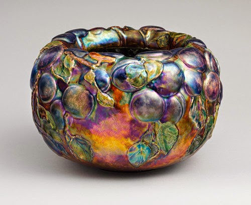 Freestone Peach: Louis Comfort Tiffany Enamel (mostly)