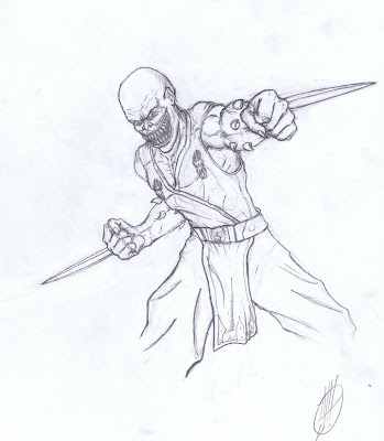 Baraka Coloring Drawing Pages Finished Kano Mortal Kombat Draw Pencils ...