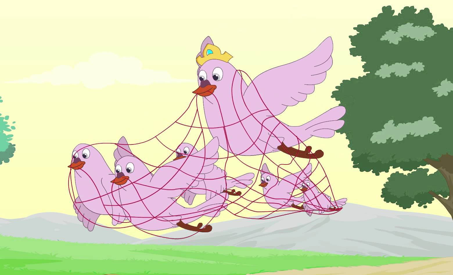 The Hunter and The Pigeons ~ Cute Inspirational Moral Stories for Kids