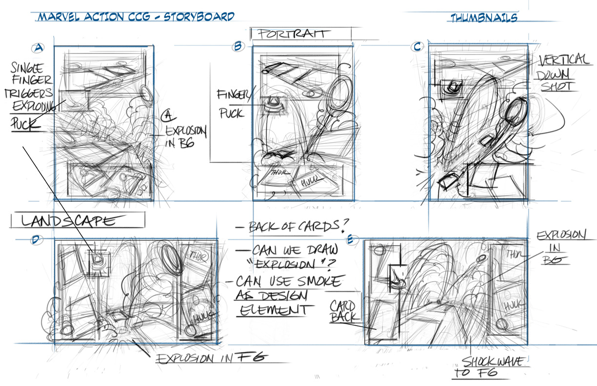john forcucci: marvel CCG storyboard
