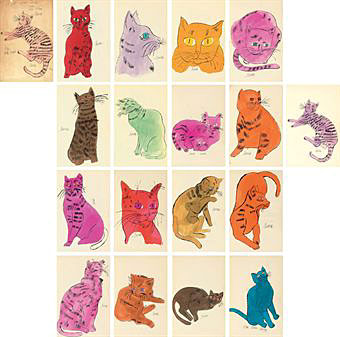 in the art room: Andy Warhol's Cats.