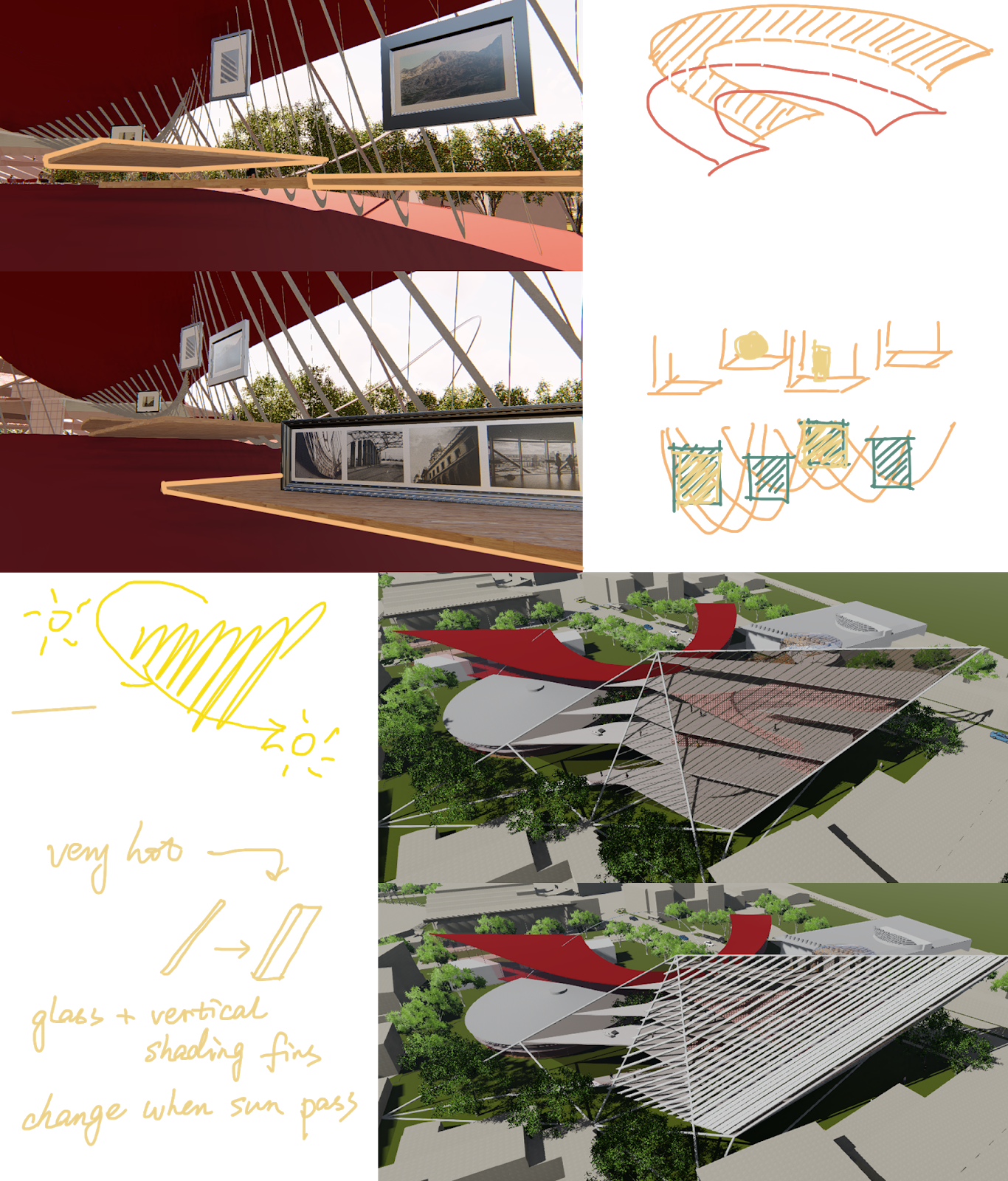 8 Real Time Image Captures Showing a Lumion Environment, 2 Moving Elements