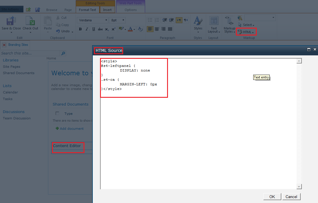 Sharepoint Hide The Quick Launch In Sharepoint 2010