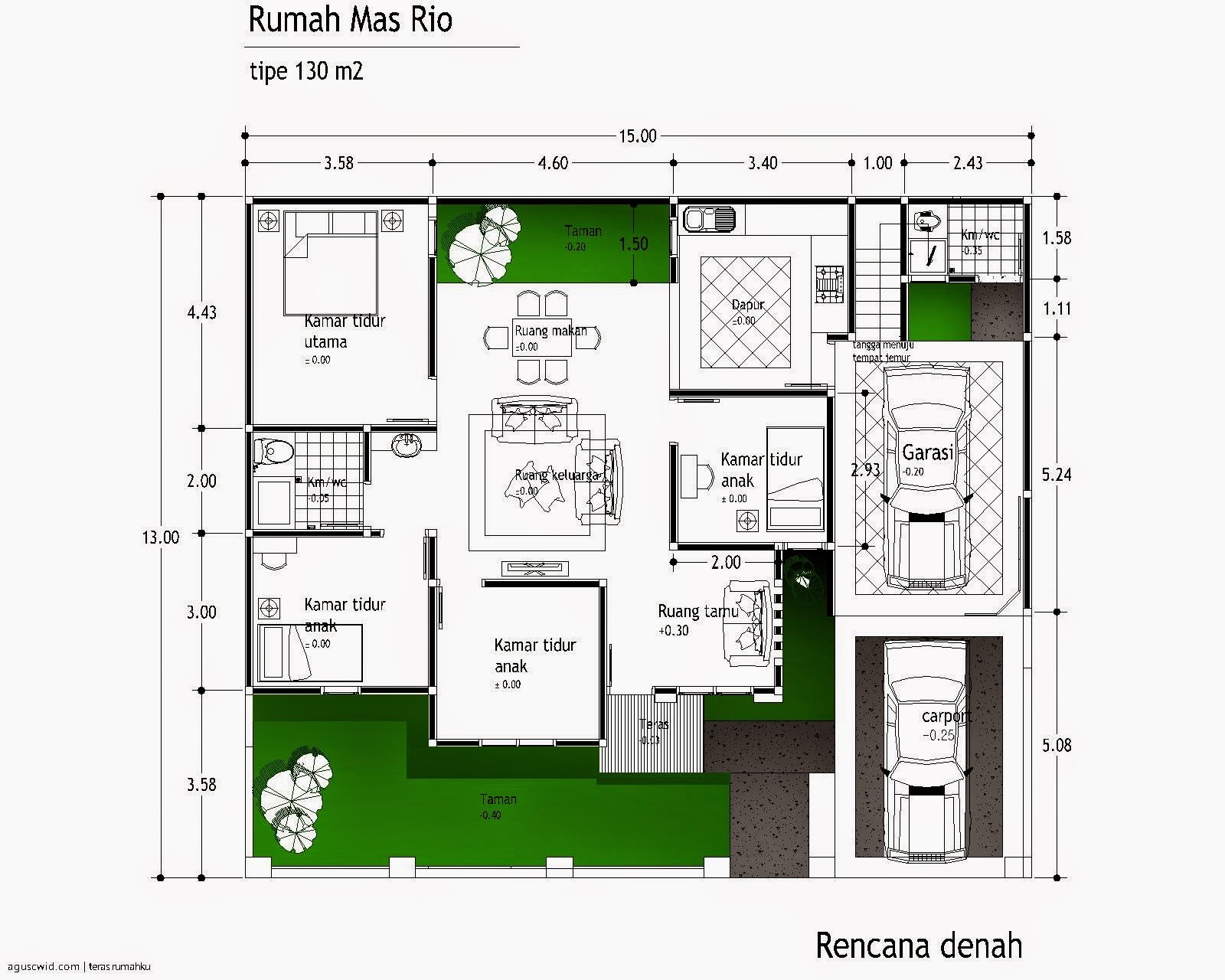 Contoh Desain Denah Rumah Minimalis Type 60 Terbaru - Design Rumah ...