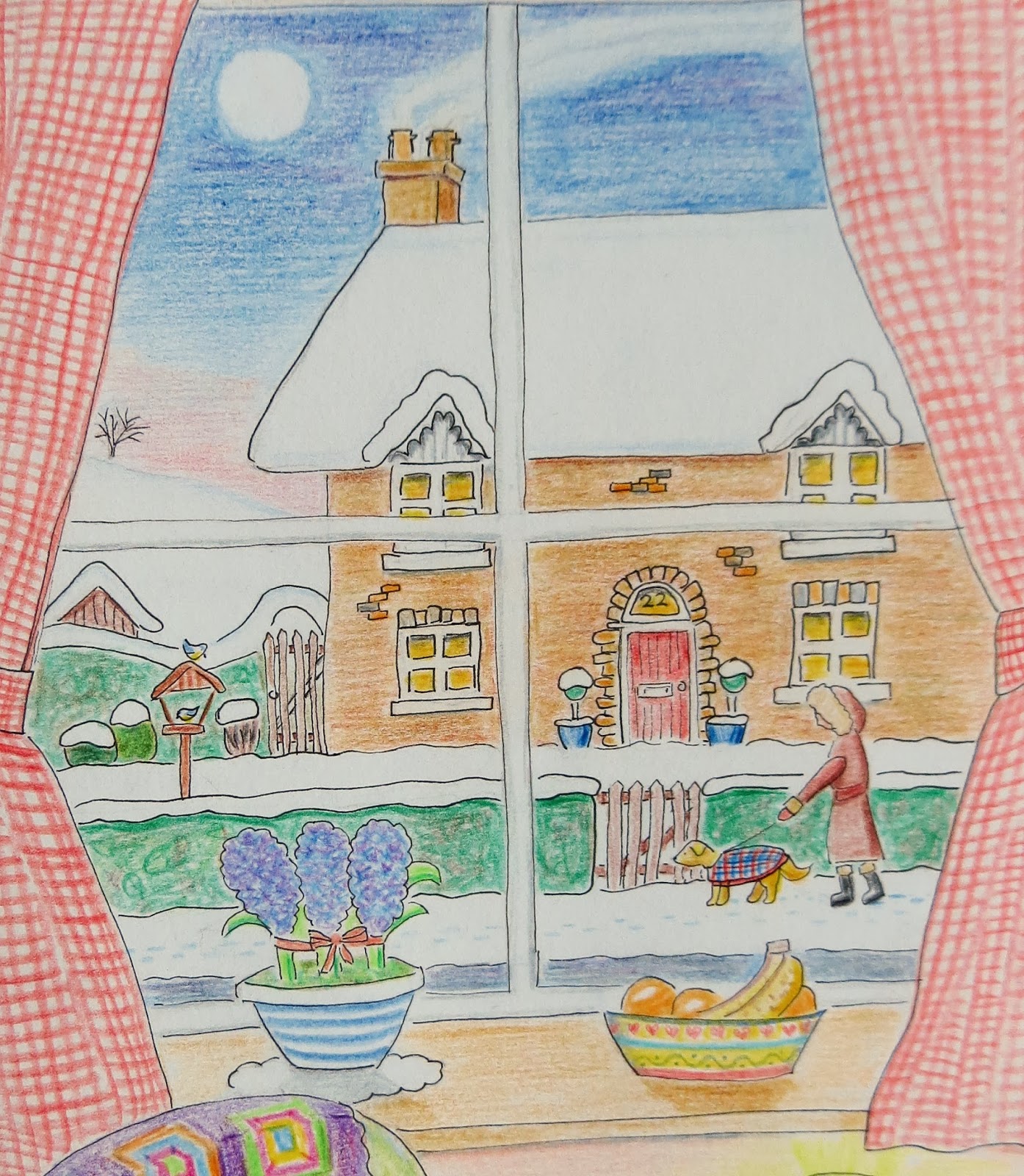 Bunny Mummy: A January Drawing