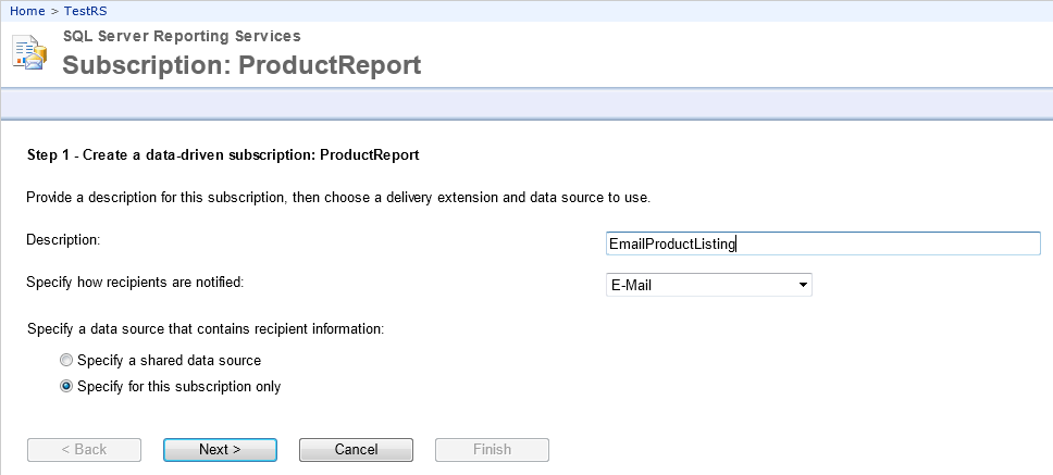 Travis Gan: SSRS Data Driven Subscriptions - Part 2