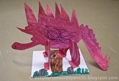Use Your Coloured Pencils: Cardboard Dinosaur Sculptures