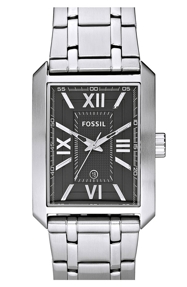 Boutique Malaysia: Fossil 'Truman' Rectangular Bracelet Mens Watch